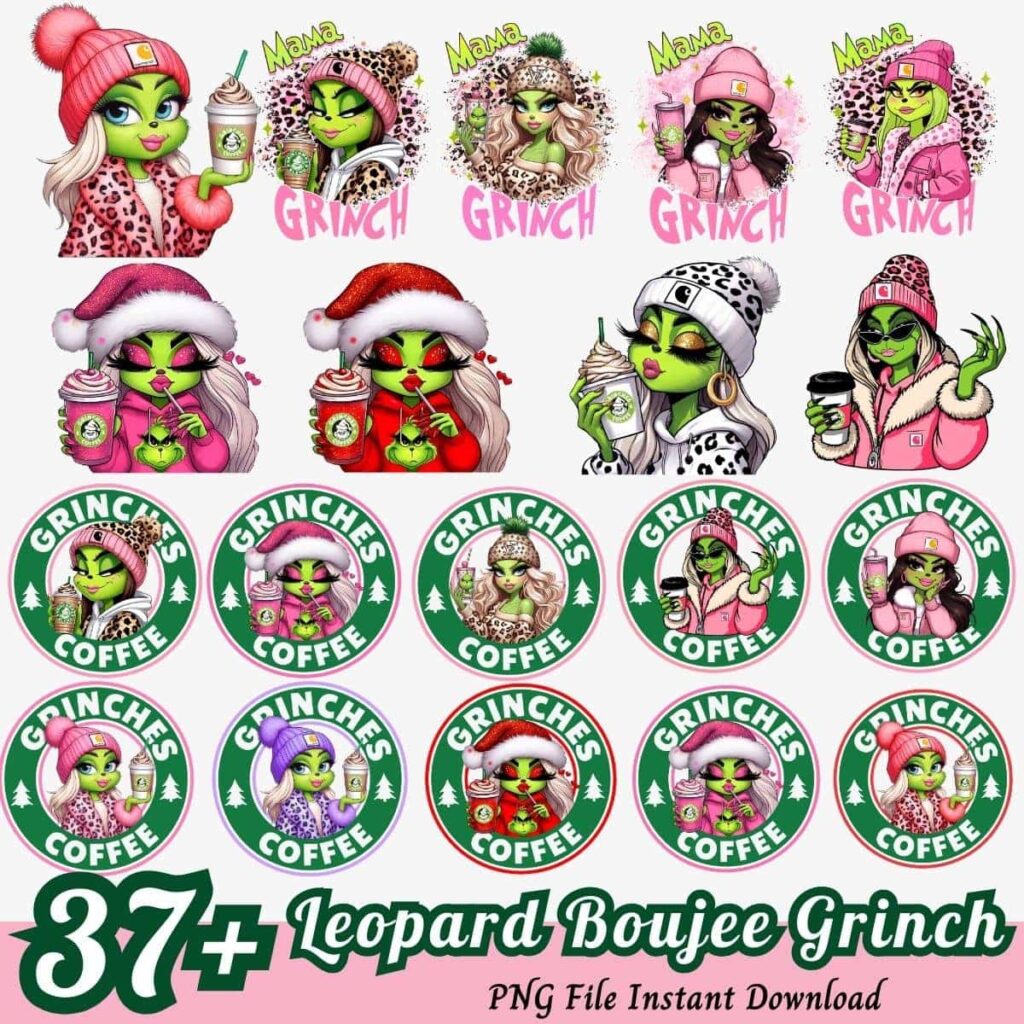 Pink howdy grinch christmas png bundle, pink christmas png, grinch christmas png - High-quality ...