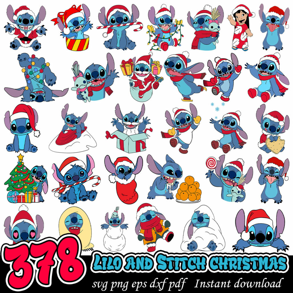 Lilo stitch christmas disney svg bundle, lilo and stitch svg, stitch ...