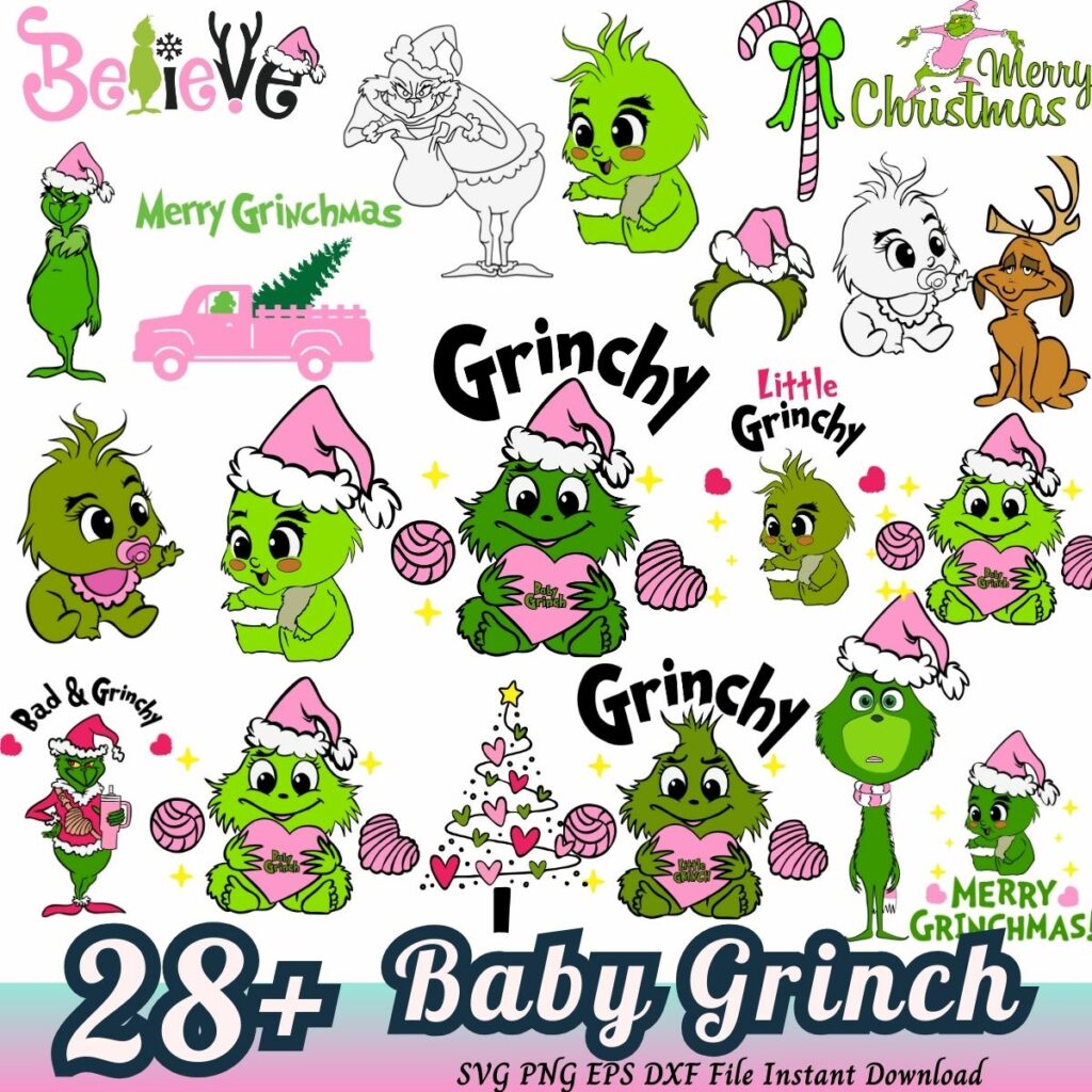 Grinch baby christmas svg bundle, grinch baby svg, grinch christmas svg - High-quality SVG and ...