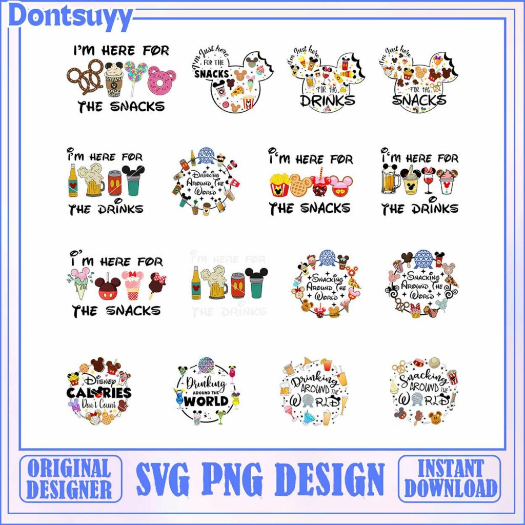 Mickey here for the snack svg bundle, mickey snacks svg, mickey ...