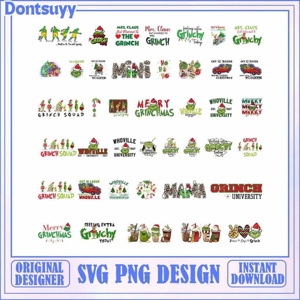 The grinch christmas svg bundle, the grinch svg, merry grinchmas svg - High-quality SVG and PNG ...