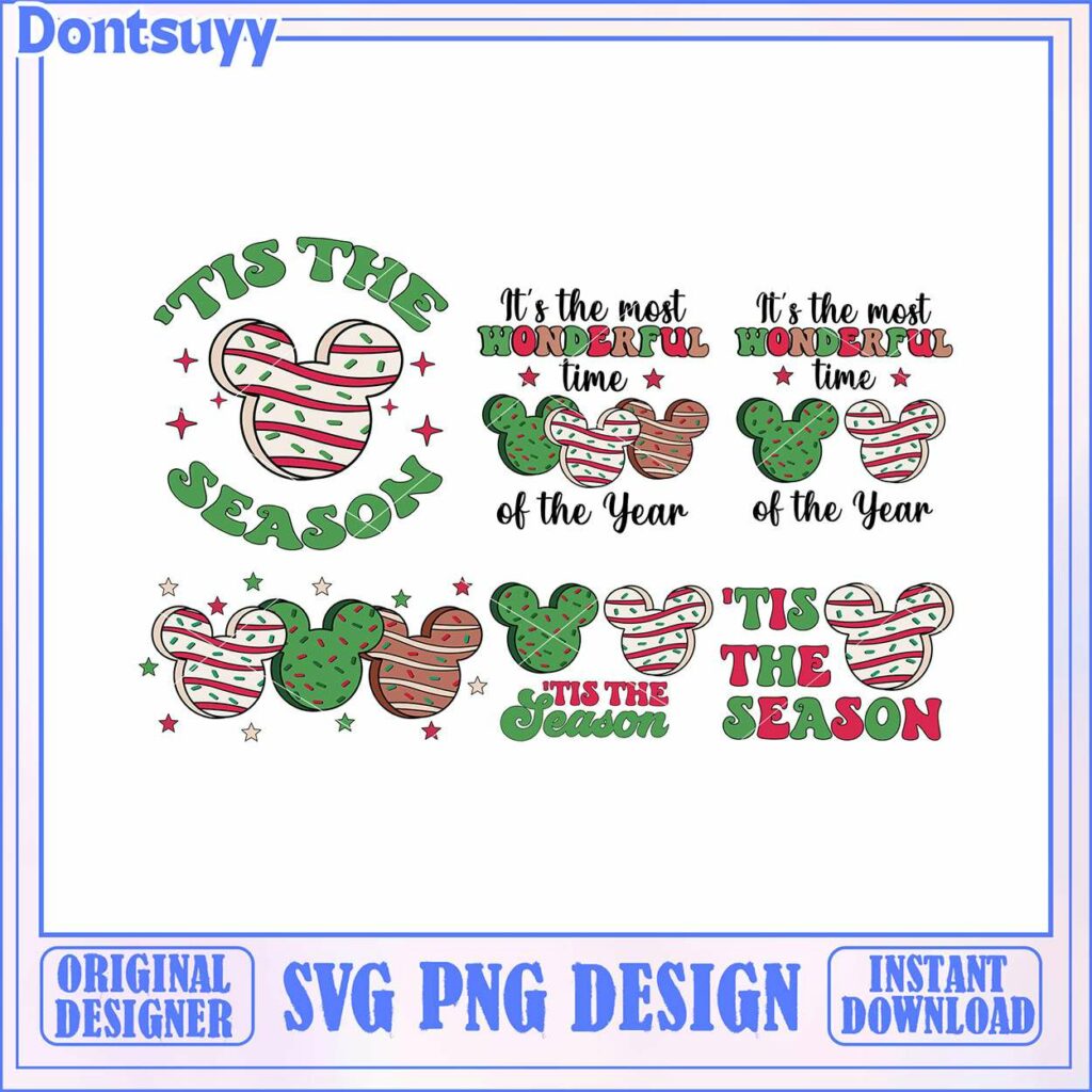 Mickey christmas tis the season svg bundle, tis the season svg , mickey ...