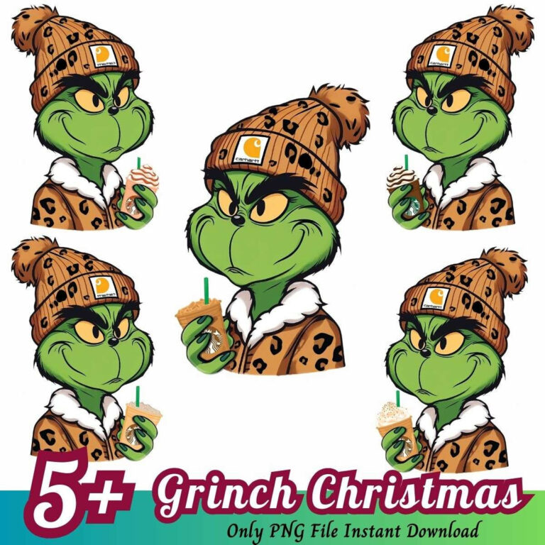 Grinch christmas coffee vibes png bundle, grinch coffee png - High-quality SVG and PNG files for ...