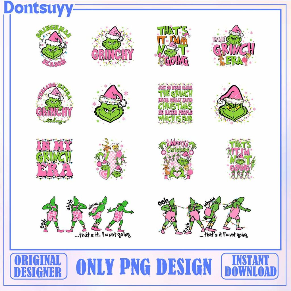 Grinch christmas which is fair png bundle, pink grinch png - High-quality SVG and PNG files for ...