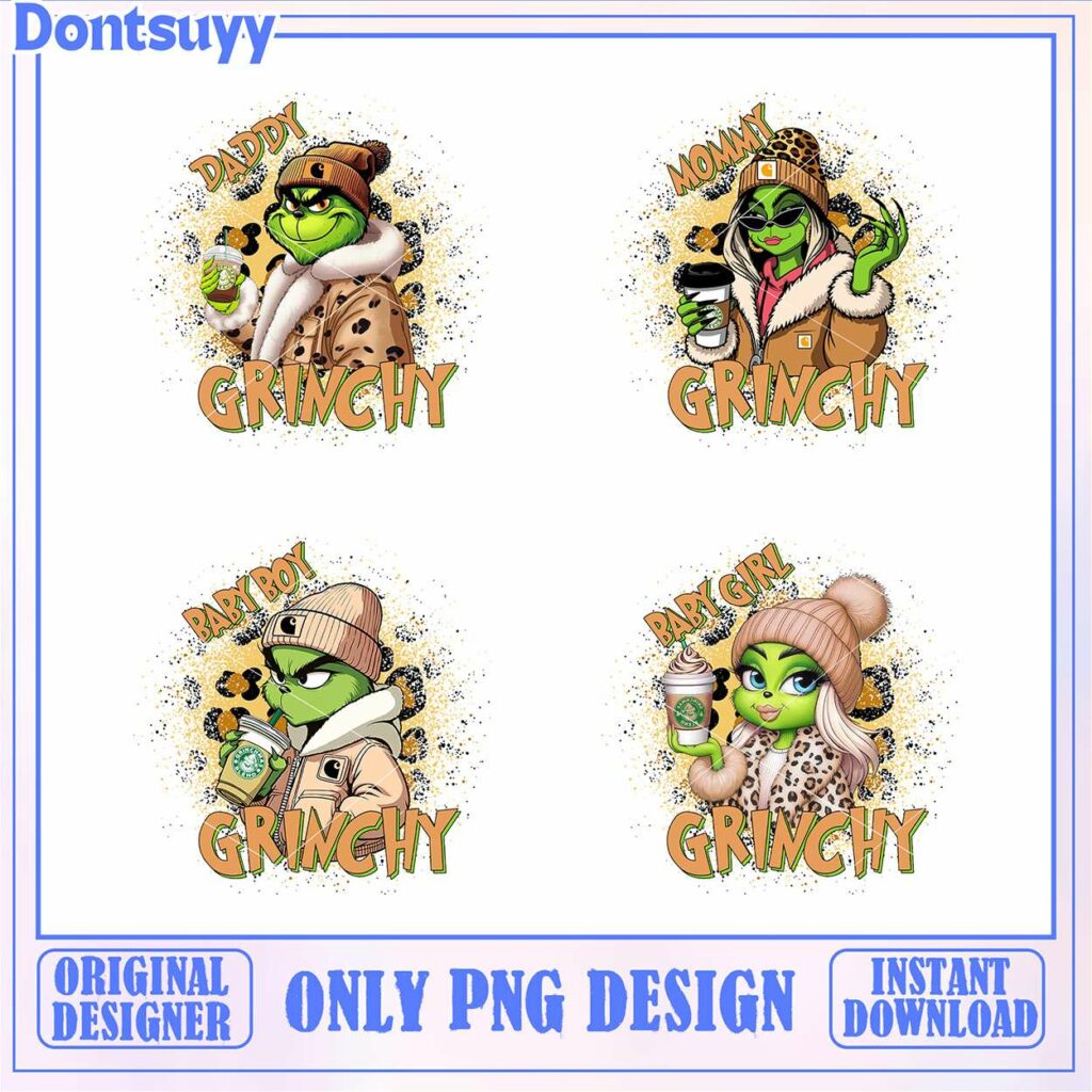 Grinch christmas family png bundle, family grinch shirts png - High-quality SVG and PNG files ...