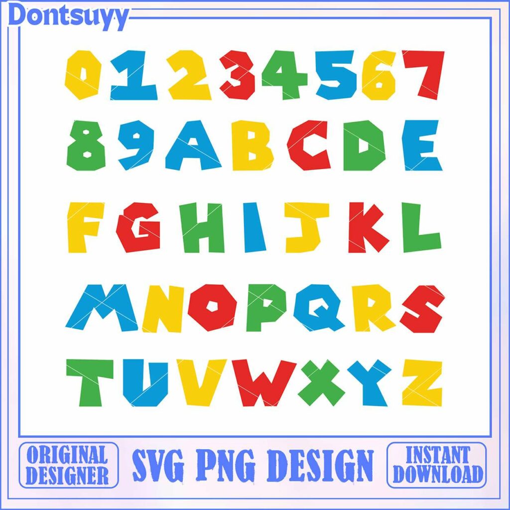 Super mario alphabet svg bundle, super mario svg, mario cartoon svg ...