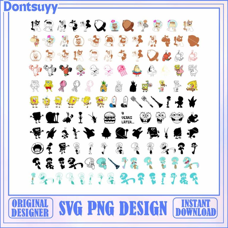 Spongebob cartoon clipart svg bundle, spongebob the cartoon svg - High ...