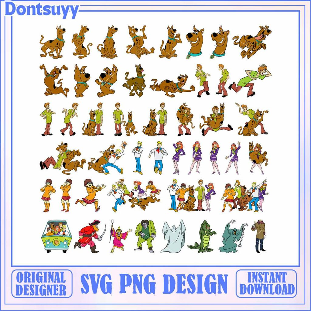 Scooby doo cartoon cliparts svg bundle, scooby doo svg - High-quality ...
