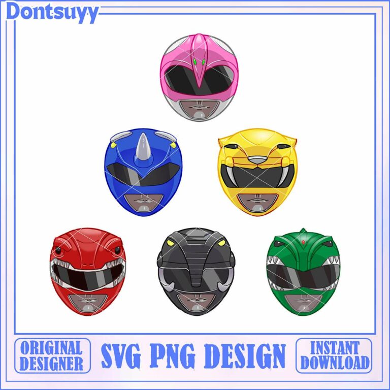 Power rangers helmets cartoon svg bundle, power rangers svg - High ...