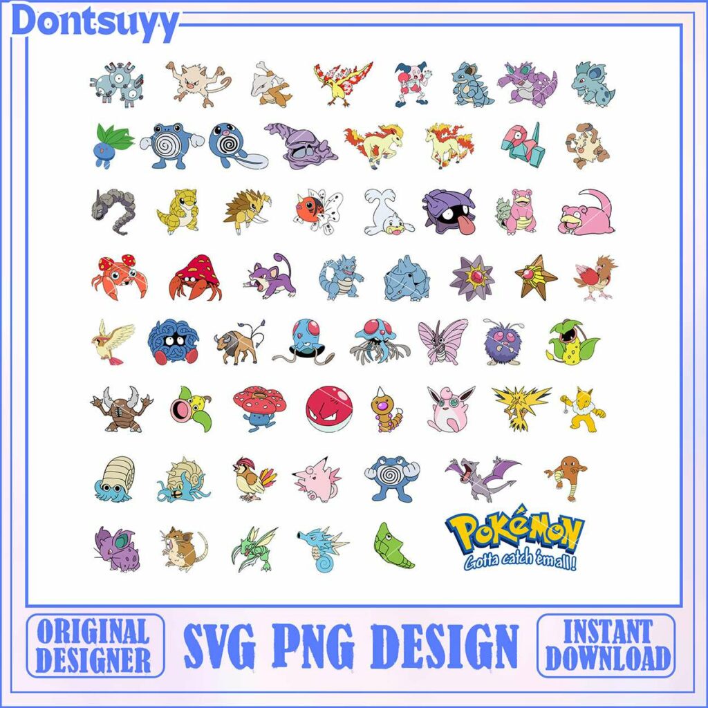 All characters in pokemon svg bundle, pokemon characters svg - High ...