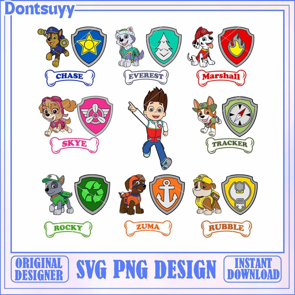 Paw patrol characters svg bundle, paw patrol characters svg - High ...