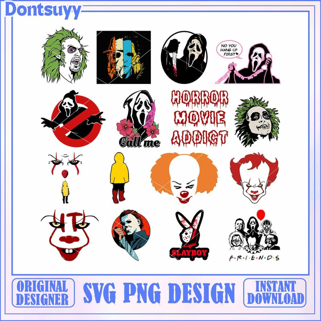 Horror movies addict svg bundle, Horror movies svg, halloween horror ...