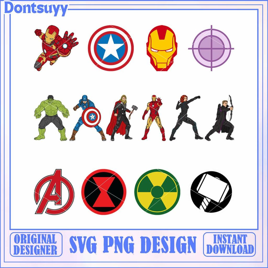Avengers team cliparts svg bundle, avengers svg, the avengers svg ...