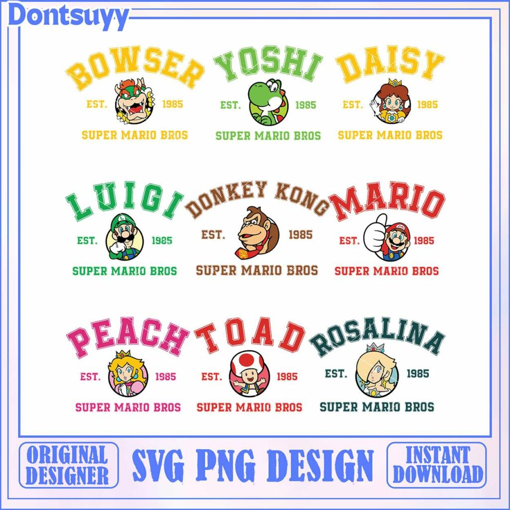 Supper mario bros est svg bundle, supper mario svg, mario bros svg ...