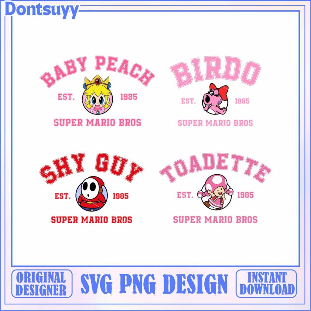 Supper mario bros cartoon svg bundle, supper mario svg, mario bros svg ...