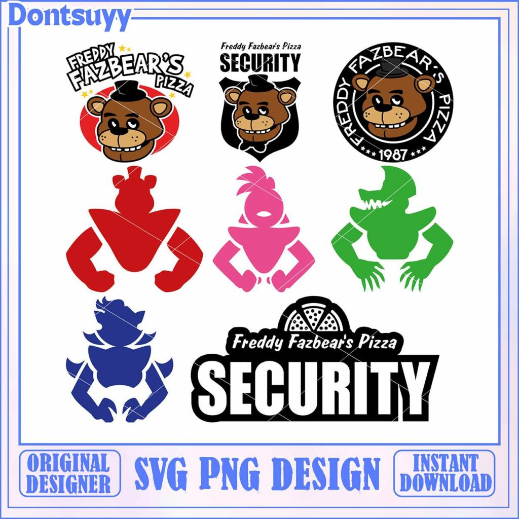 Five Nights at Freddy svg bundle, freddy teddy bear svg - High-quality ...
