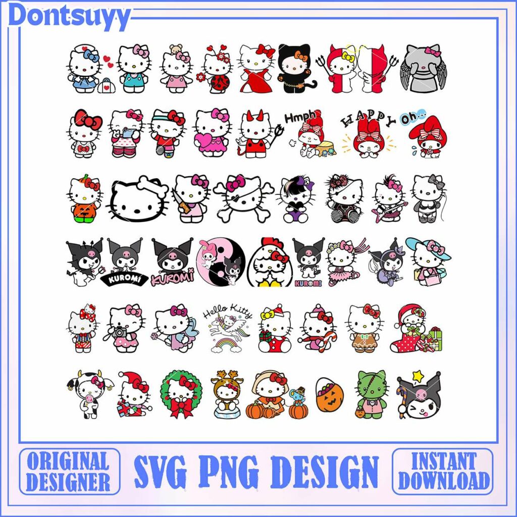Hello Kitty friends bundle svg, hello kitty svg, hello kitty cartoon ...