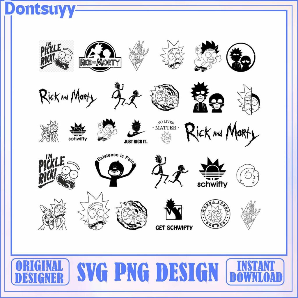Rick and morty silhouette svg bundle, rick and morty shirt svg - High ...