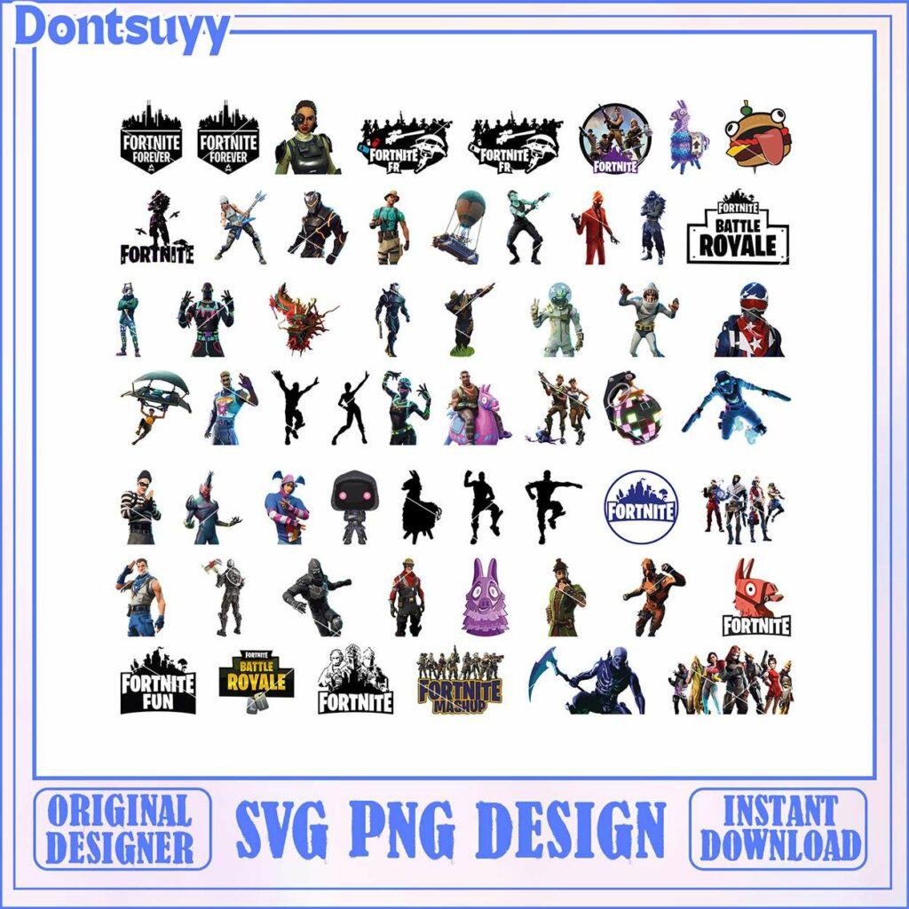 Fortnite game characters svg bundle, fortnite game figure svg - High ...