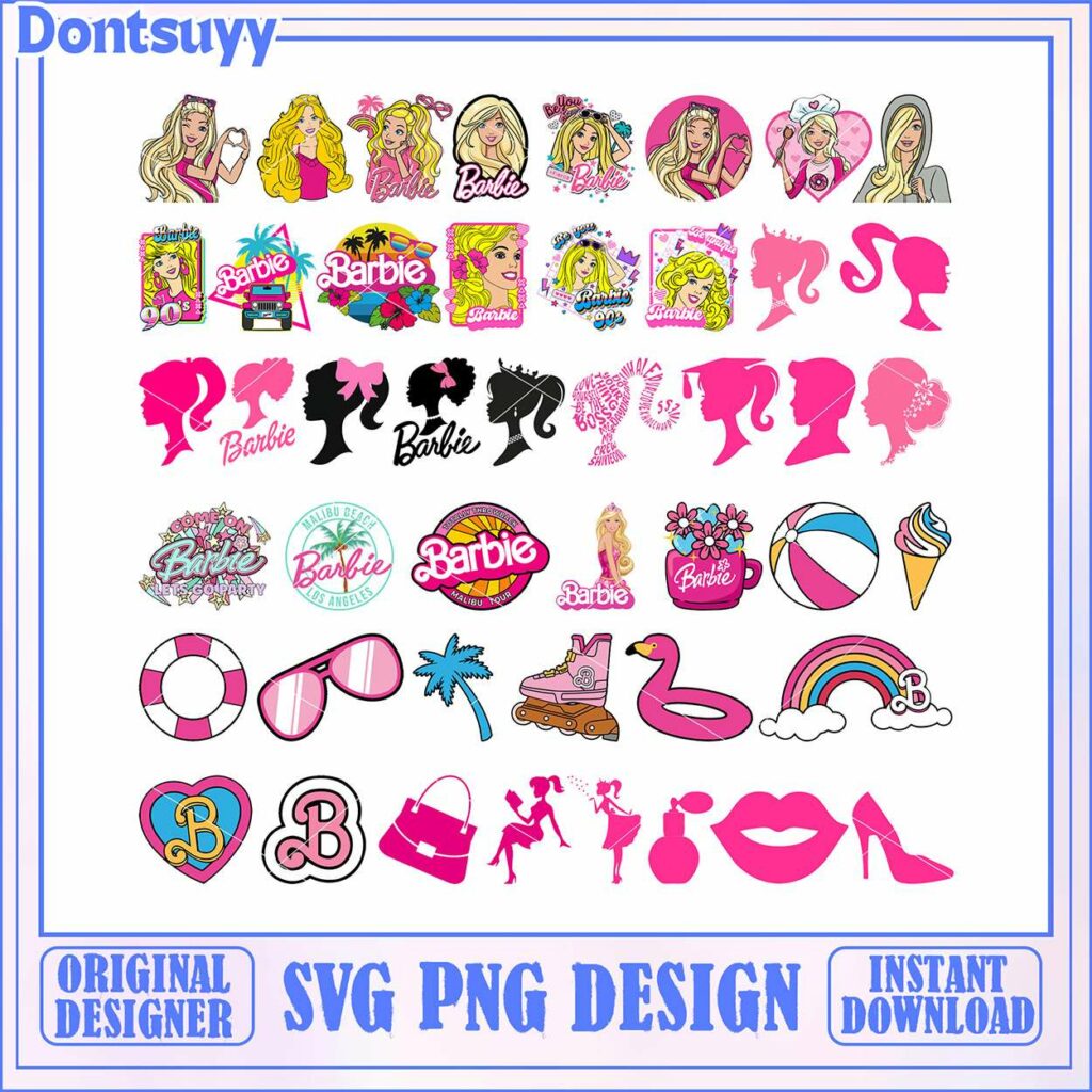 Barbie pink doll svg bundle, barbie movie dolls svg, barbies dolls svg ...