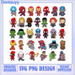 Chibi hero avengers svg bundle, the avengers svg, avengers team svg ...