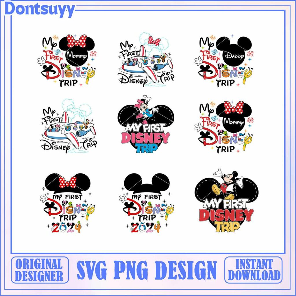 My first disney trip 2024 svg bundle, disney trip svg, mickey mouse ...