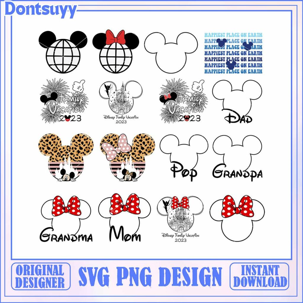 Disney mickey vacation svg bundle, mickey mouse head svg, disney family ...