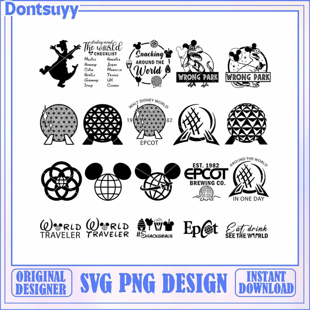 Mickey Epcot est disney Bundle svg, disney epcot shirt svg - High ...