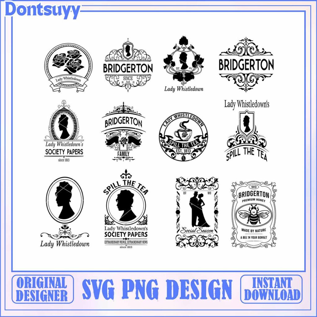 Silhouette lady whistledown svg bundle, lady whistledown svg - High ...