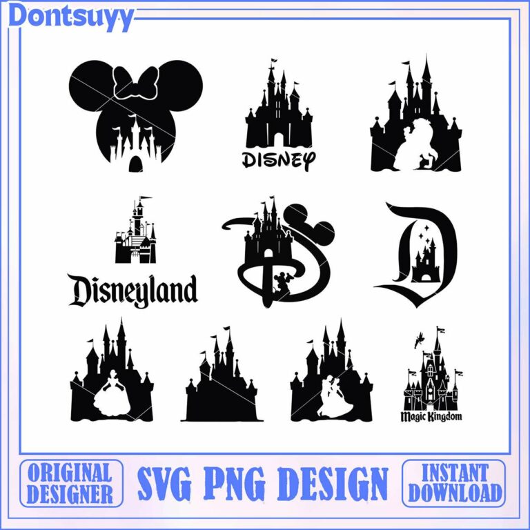 Disney magic castle bundle svg, mickey castle svg, mickey disneyland ...