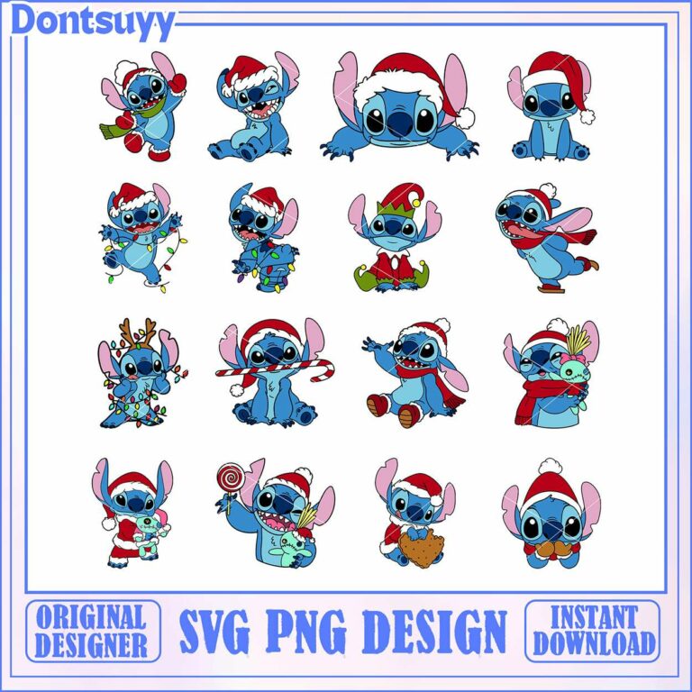 Stitch disney christmas hat svg bundle, disney stitch svg, christmas hat svg - High-quality SVG ...