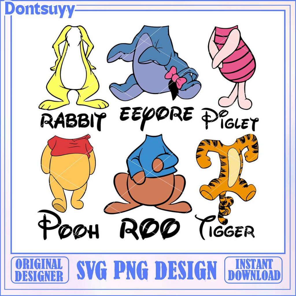 Winnie the pooh body svg bundle, winnie the pooh svg, pooh bear svg ...