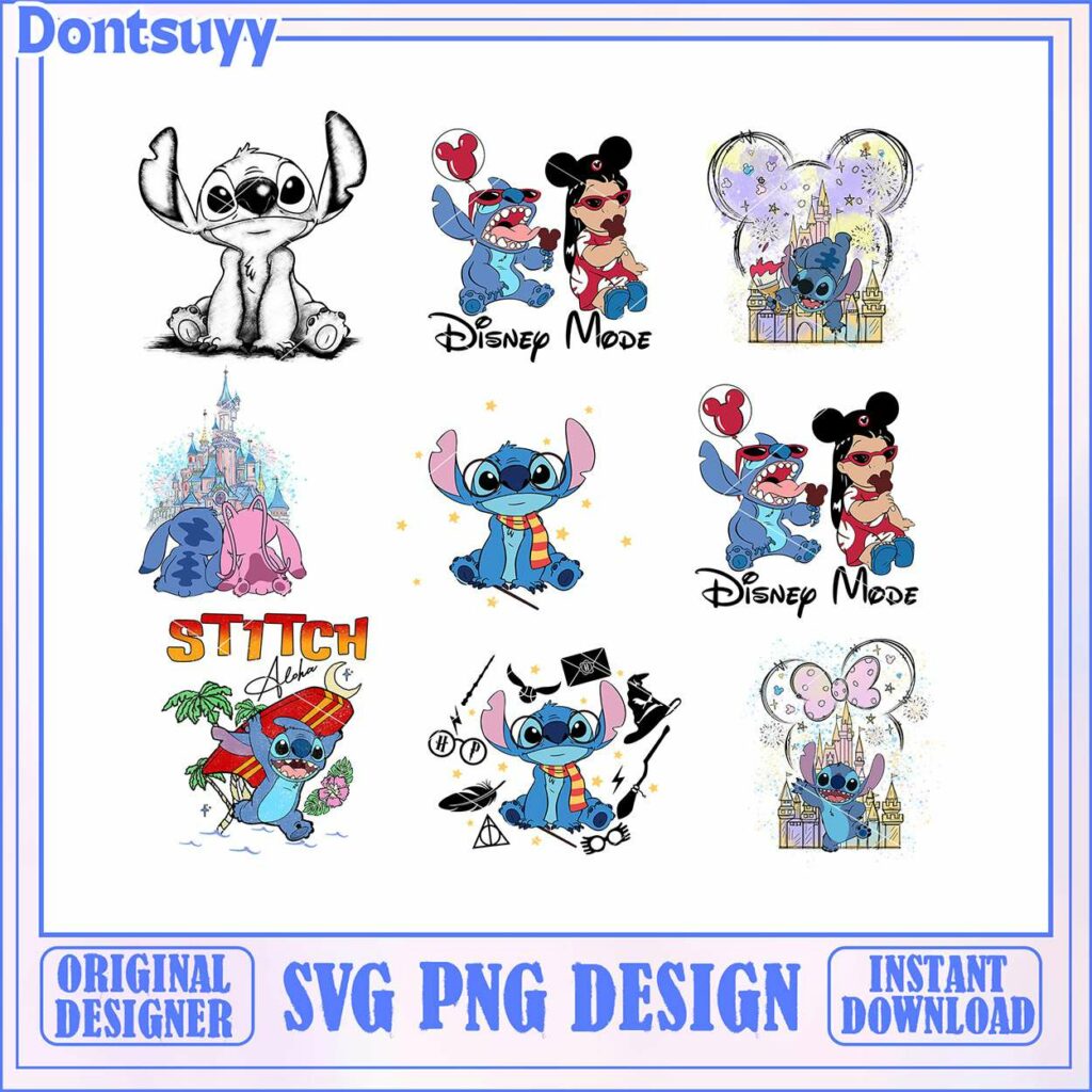 Stitch and lilo disney mode svg bundle, stitch and lilo svg, disney ...