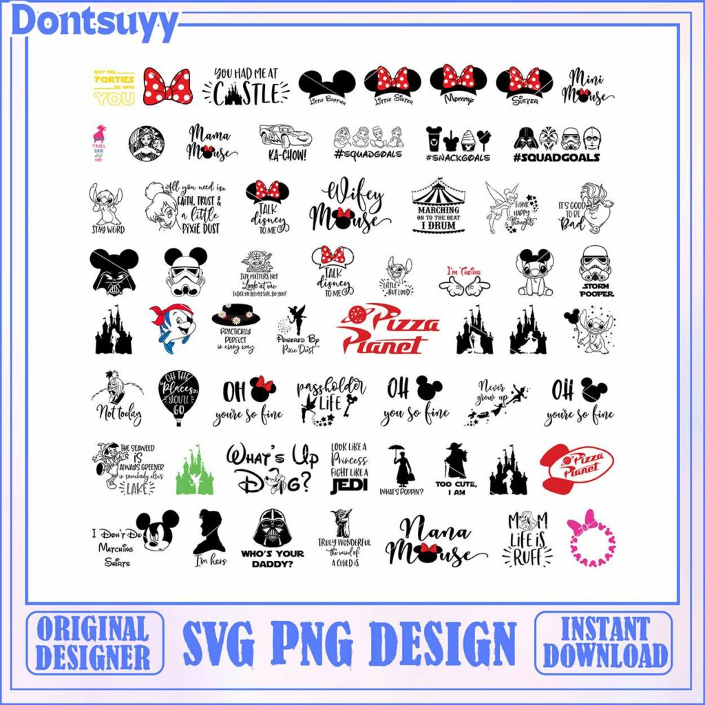 Disney mickey quotes svg bundle, disney quotes svg, disney characters ...
