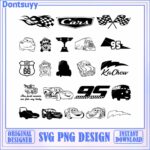 Car disney silhouette bundle svg, disney cars svg, disney and pixar ...
