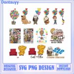 Disney pixar up svg bundle, up disney ears svg, disney pixar up house ...