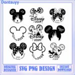 Mickey head Disneyland silhouette svg bundle, mickey mouse head svg ...