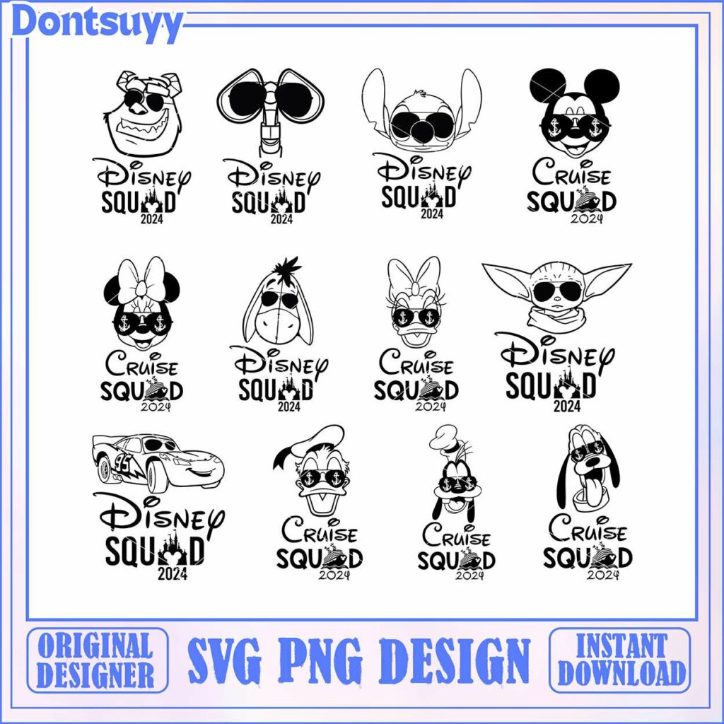 Disney friends squad svg bundle, disney squad svg, mickey and friends ...