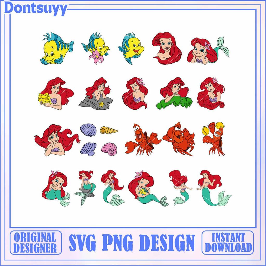 Disney The Little Mermaid svg bundle, the little mermaid svg - High ...