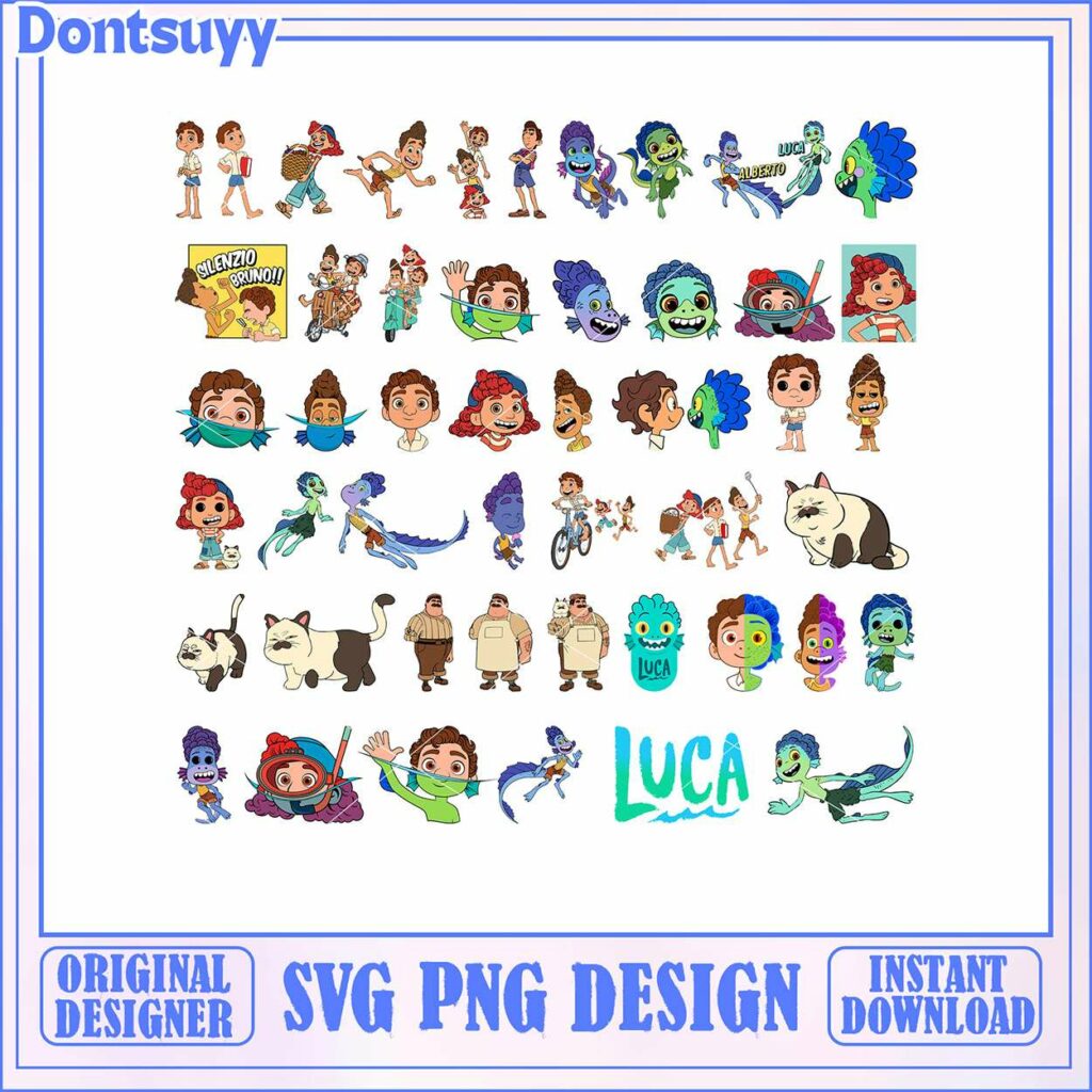 Disney luca cliparts svg bundle, luca disney world svg, disney luca svg ...