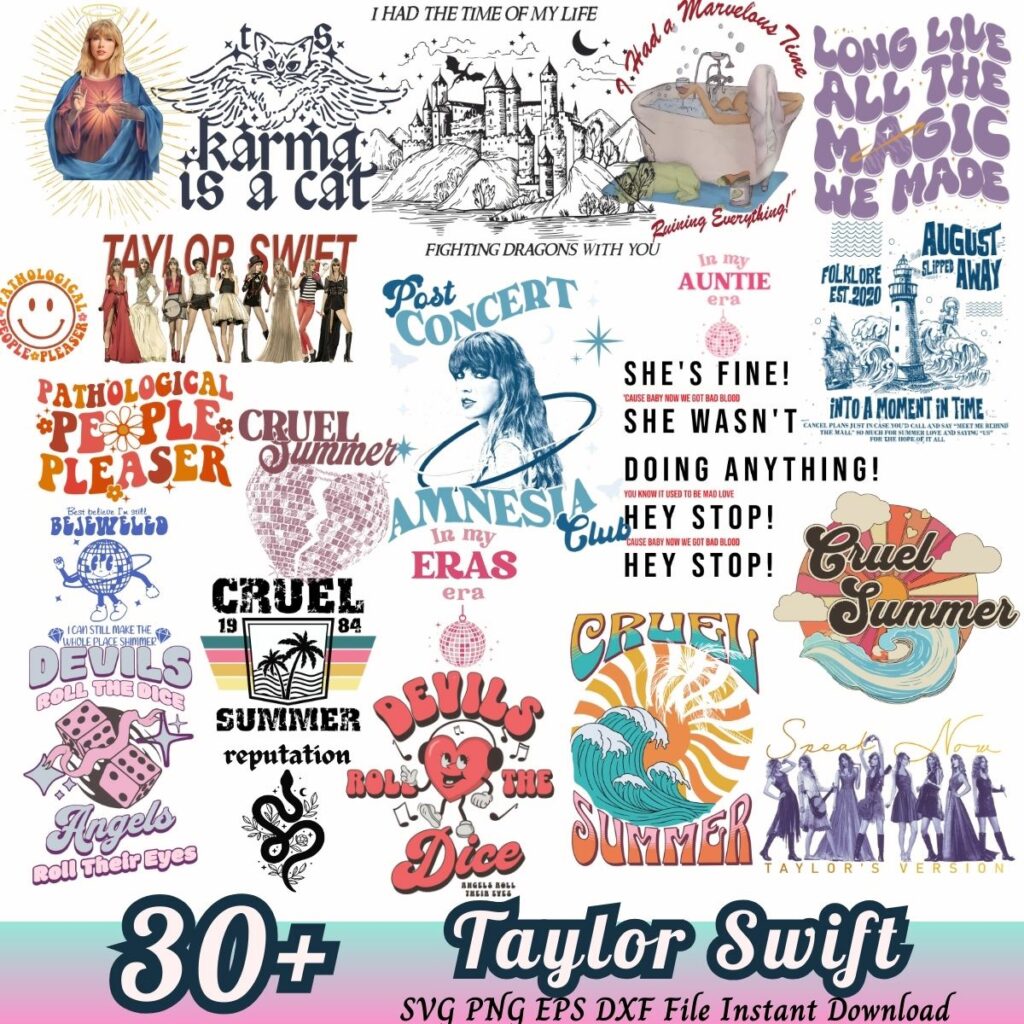 Taylor swift the eras tour svg bundle, taylor swift tshirt svg - High ...