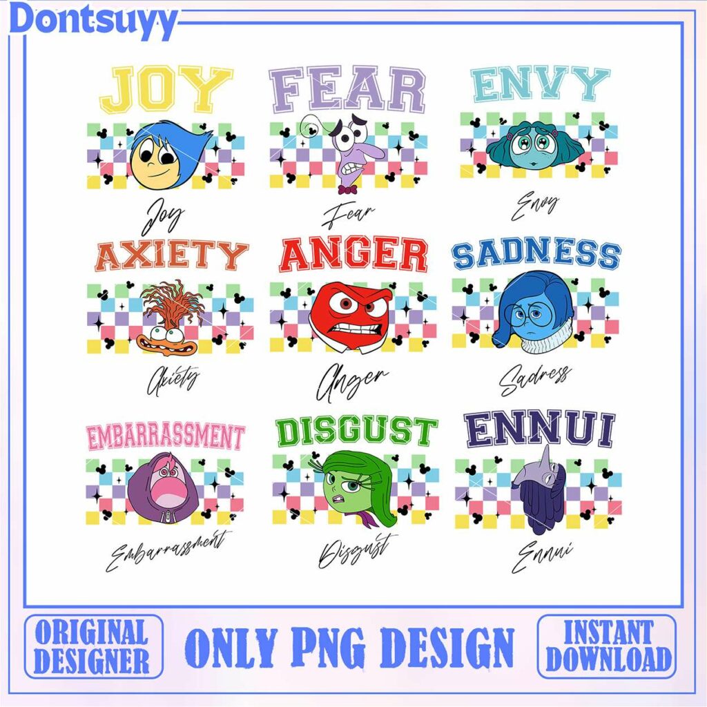 Inside out 2 feelings png bundle, inside out feeling png - High-quality ...