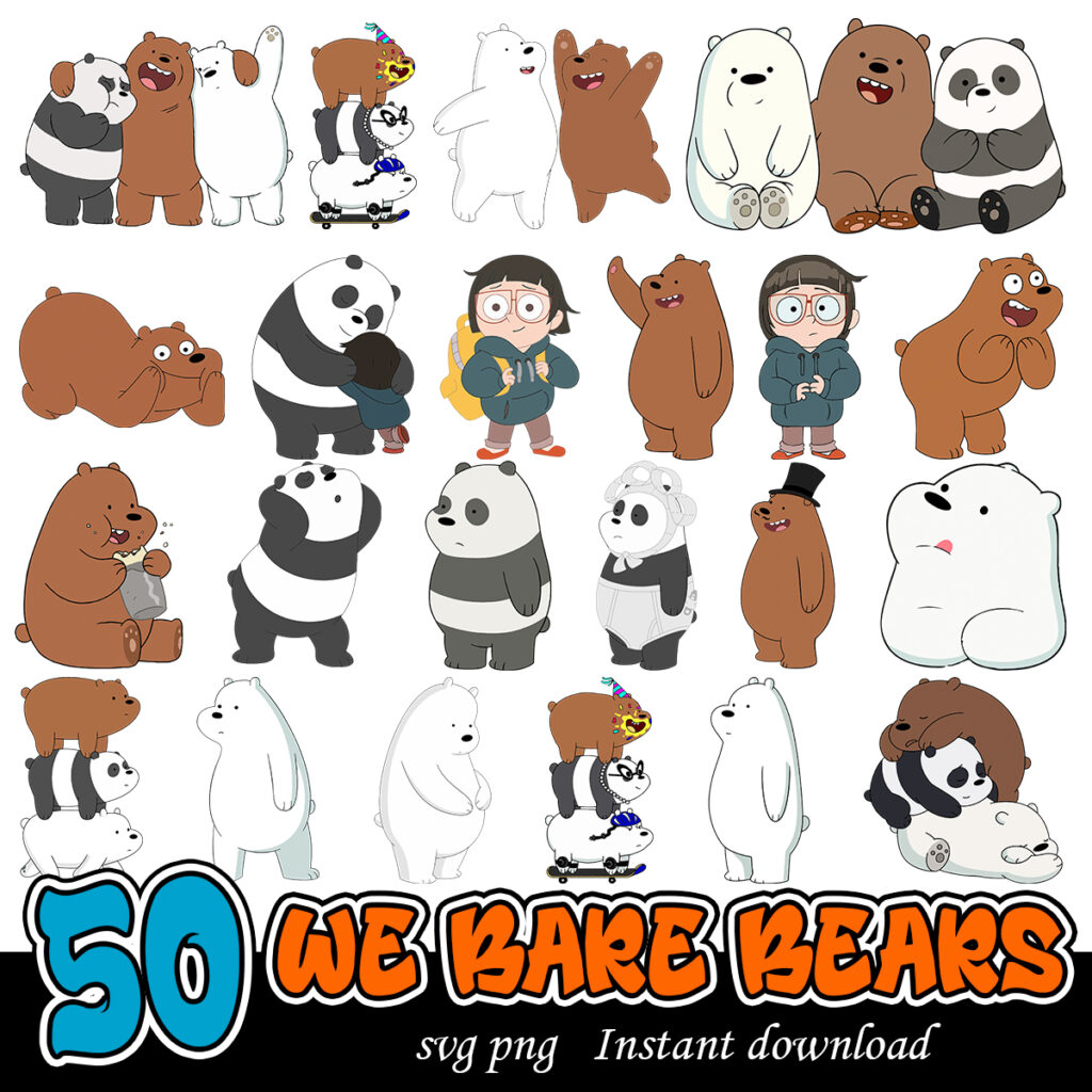 We Bare Bears Cartoon svg bundle, we bare bears t shirt svg - High ...