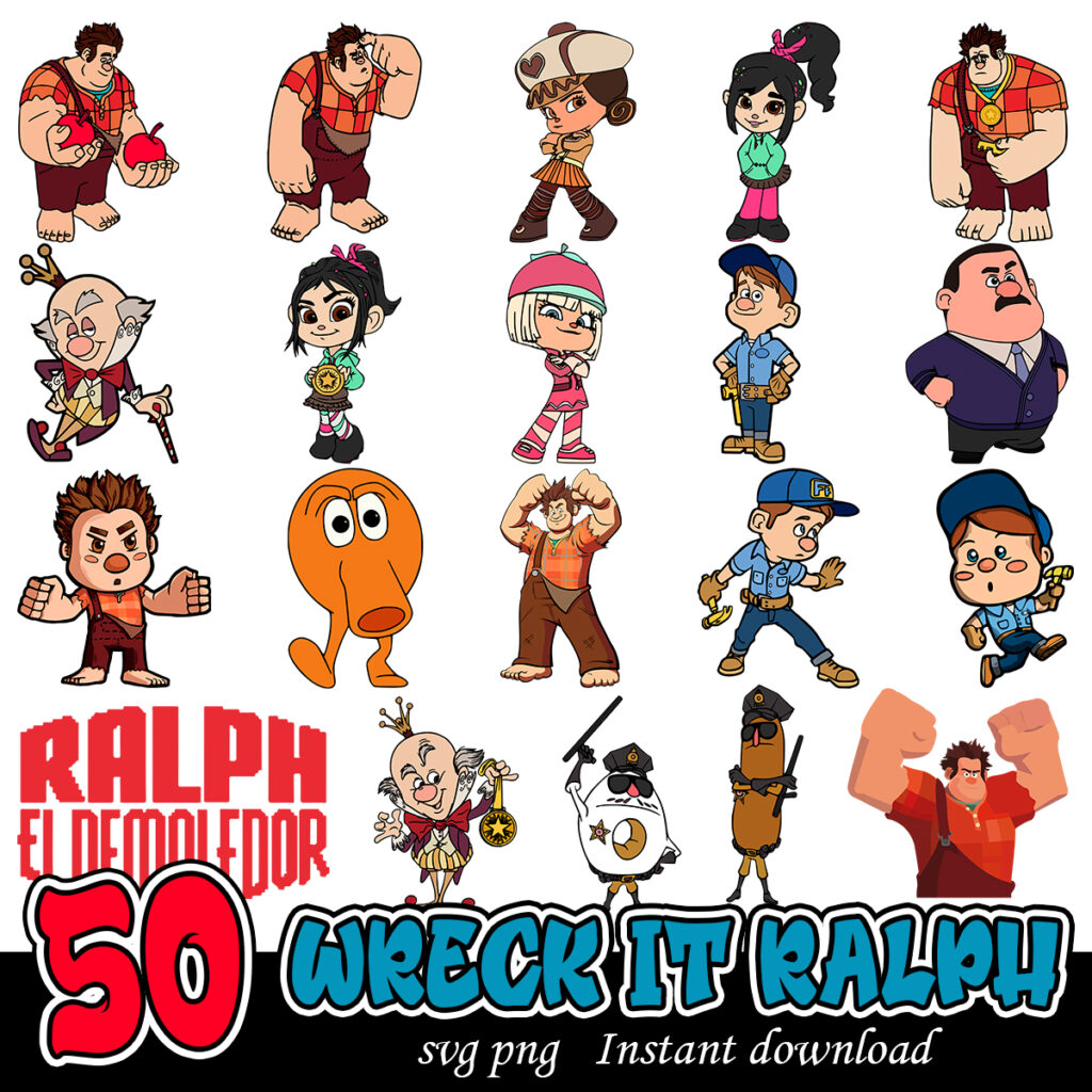 Wreck It Ralph Svg bundle, wreck it ralph pixar svg, wreck it ralph ...
