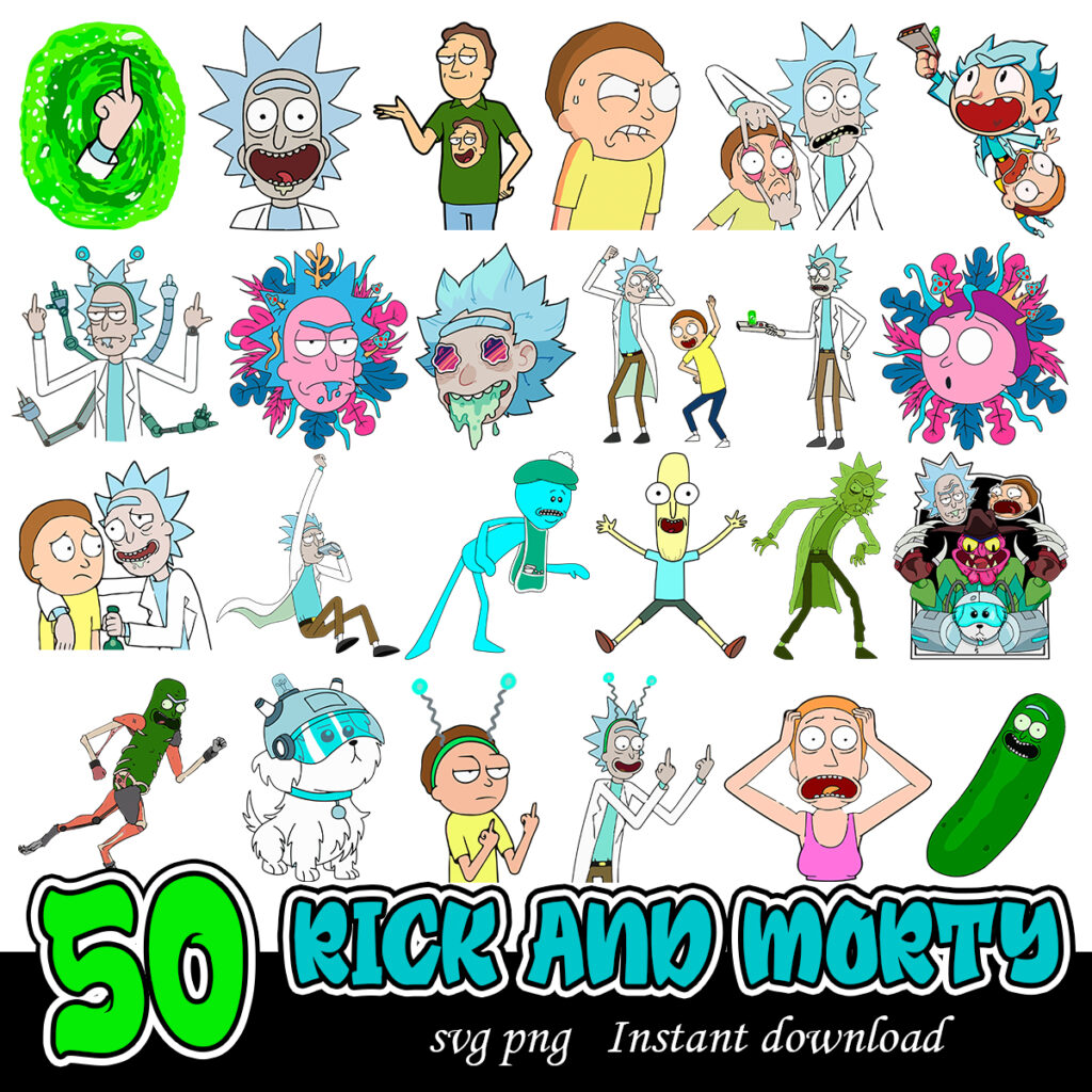 Rick and morty figure svg bundle, rick and morty shirt svg - High ...