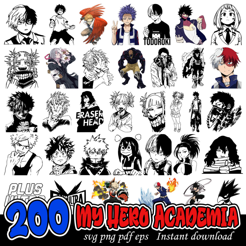 My Hero Academia characters svg bundle, my hero academia movies svg ...