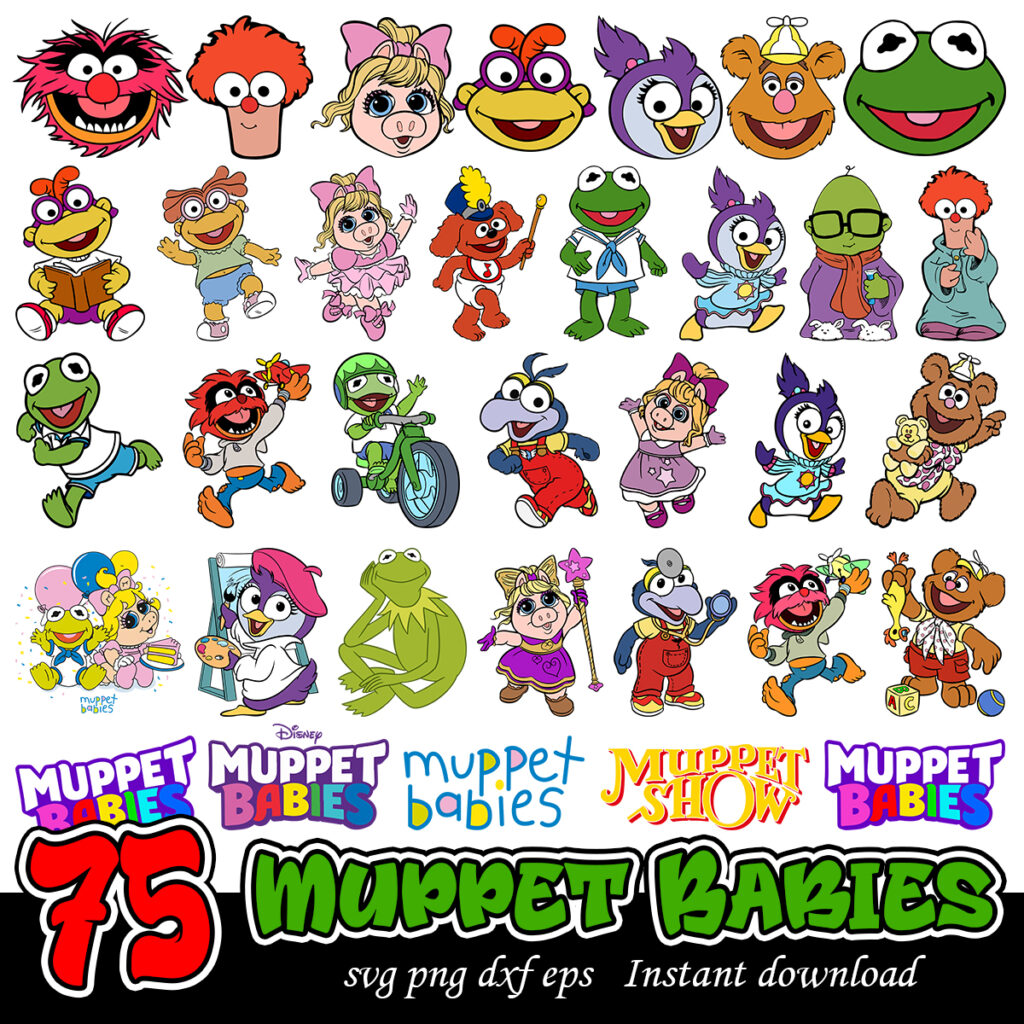 Muppet Babies cartoon figure svg bundle, muppet babies svg - High ...