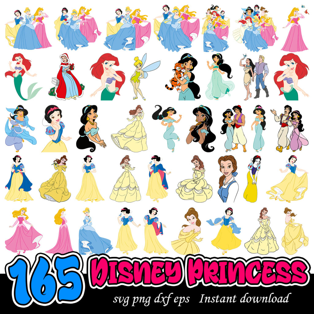 Disney Princess figure svg bundle, disney princess svg, a little ...