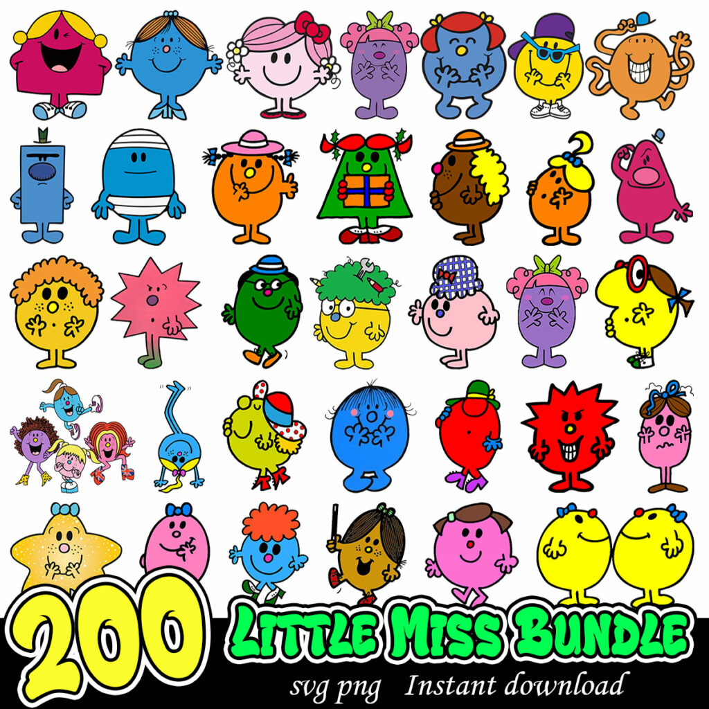 Little Miss cartoon figure svg bundle, little miss shirts svg - High ...
