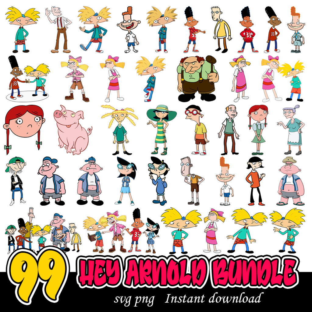 Hey Arnold cartoon characters svg bundle, hey arnold svg, - High ...
